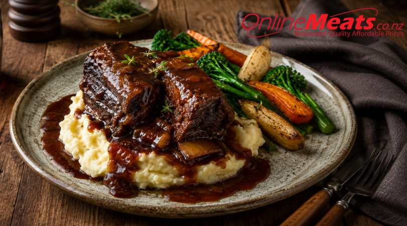 Slow-Cooked Angus Beef Short Rib with Red Wine Gravy & Creamy Mash ...